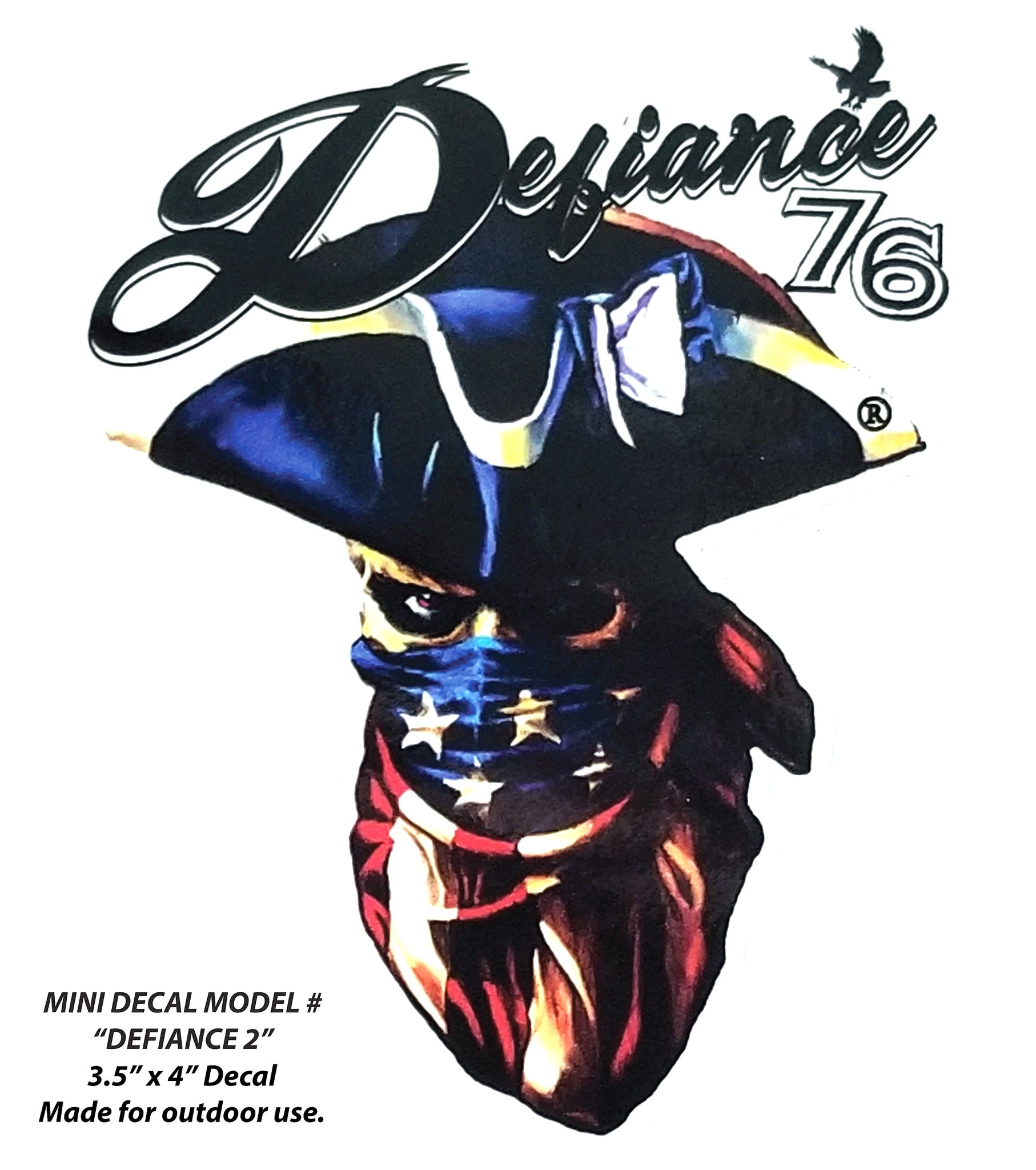 Defiance "Mini" 3.5" x 4" Die Cut Decals – MORESCHI ILLUSTRATION